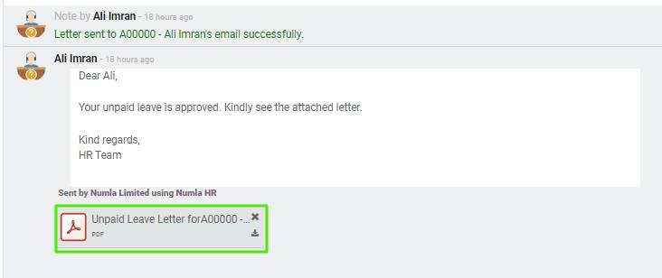Numla HR Automated Unpaid Time-Off Feature | Numla
